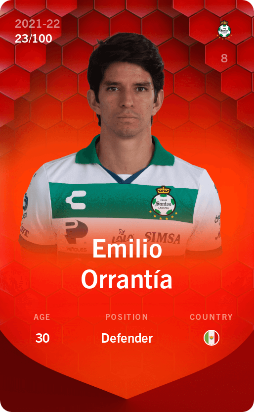 Rare card of Carlos Orrantia - 2021-22 - Sorare Rare card of Carlos Orrantia - 2021-22 - Sorare